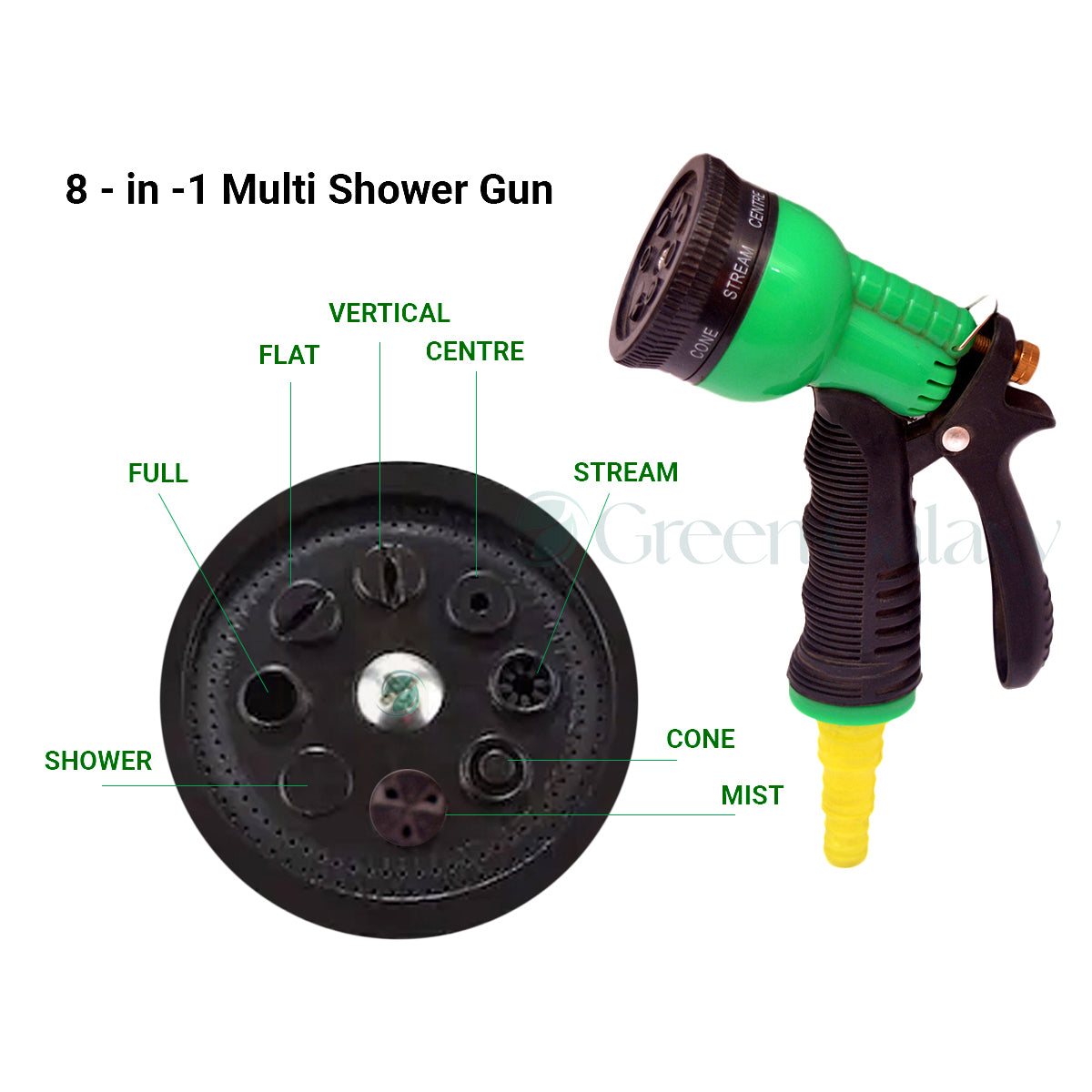 8-in-1 Multi Tasking Shower Hand Gun – Green Galaxy PK – Gardening ...